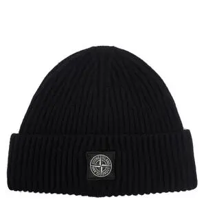 Stone Island Logo Hat - Black