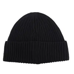 Stone Island Logo Beanie - Black