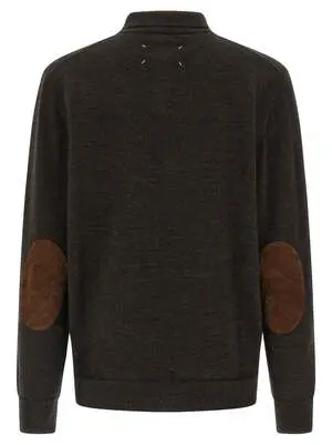MAISON MARGIELA Suede Patch Polo Shirt