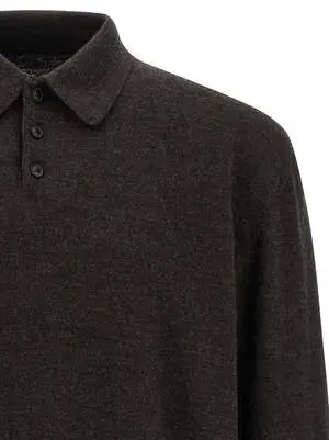 MAISON MARGIELA Suede Patch Polo Shirt