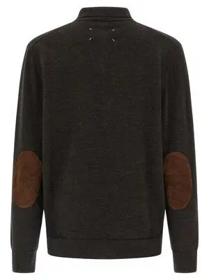 MAISON MARGIELA Suede Patch Polo Shirt