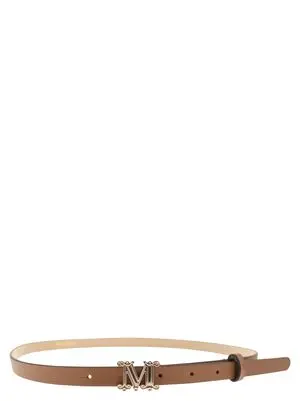 Max Mara Monogram Leather Belt - Brown