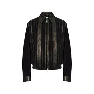 Versace Jackets Leather Jackets - Black