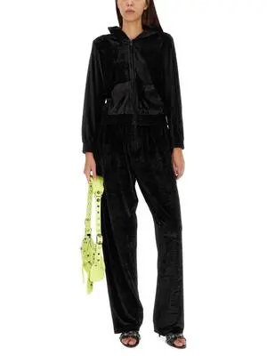 Balenciaga Bb Paris Zippered Sweatshirt - Black