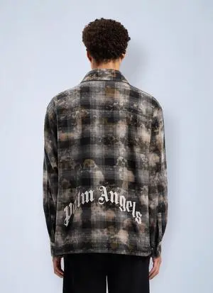 Palm Angels Curved Logo Check Overshirt