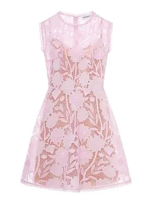 SELF-PORTRAIT Lace Mini Dress - Pink