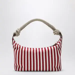 Miu Miu Ruby/cognac Striped Canvas Bag - Red