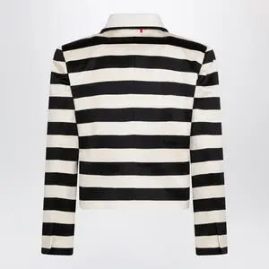Valentino Garavani Striped Cotton Jacket With Maxi Bow
