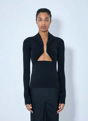 Rick Owens Jersey Ls Prong Top