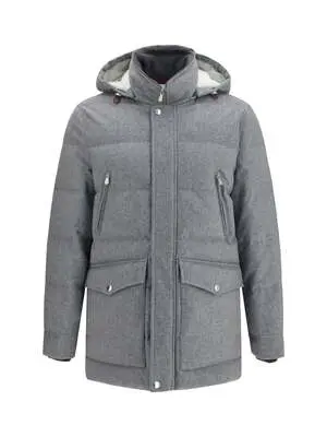 Brunello Cucinelli Cashmere Down Jacket - Gray