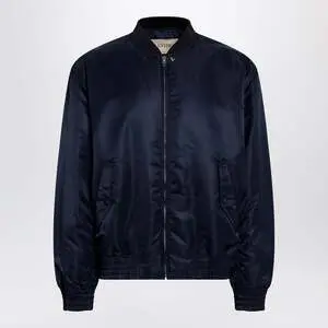 Valentino Garavani Glossy Zip-up Bomber Jacket - Blue