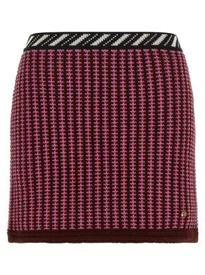 Versace Crochet Knit Skirt - Pink