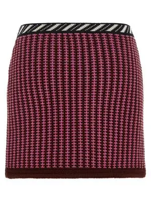 Versace Crochet Knit Skirt - Pink