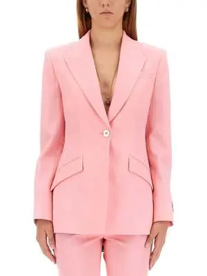 Versace Single Breasted Medusa Jacket - Pink