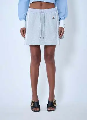 VIVIENNE WESTWOOD Elasticated Waistband Skirt With Logo Detail - White