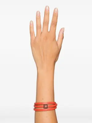 Loewe Anagram Bombé Leather Bracelet
