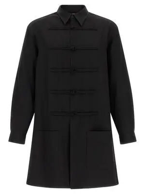 Yohji Yamamoto China Button' Shirt - Black