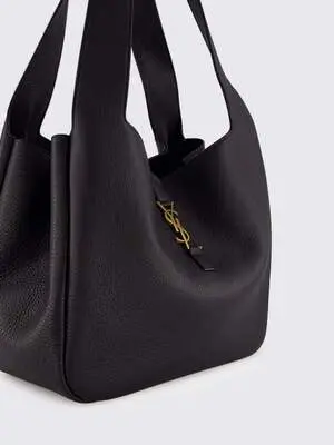 Saint Laurent Le 5 À 7 Leather Shoulder Bag - Black