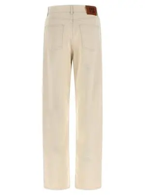Fendi Ff Reverse Jeans - Cream
