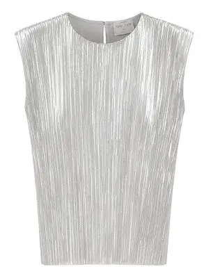 FORTE_FORTE Sleeveless Top With Irregular Pleating - Multicolor