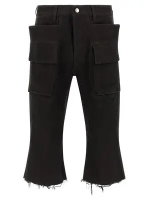 Rick Owens Cargo Bolan Cutoffs Trousers - Black