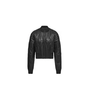 Moncler Jackets Leather Jackets - Black