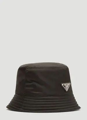 Prada Nylon Logo Bucket Hat