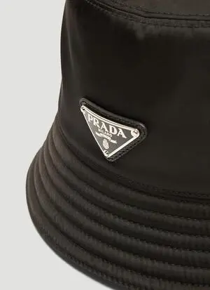 Prada Nylon Logo Bucket Hat
