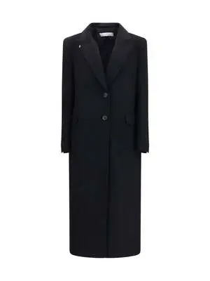 Our Legacy Manta Coat In Mohair And Wool Blend - Black