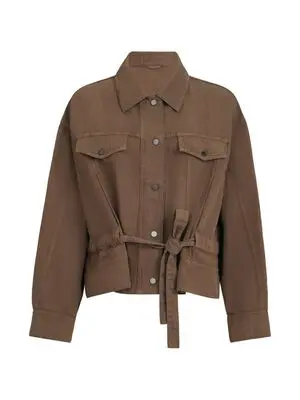 Brunello Cucinelli Linen Cropped Jacket - Multicolor