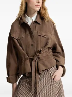 Brunello Cucinelli Linen Cropped Jacket