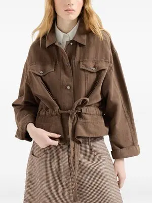 Brunello Cucinelli Linen Cropped Jacket