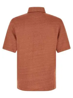 Brunello Cucinelli Polo Jersey Mélange - Orange