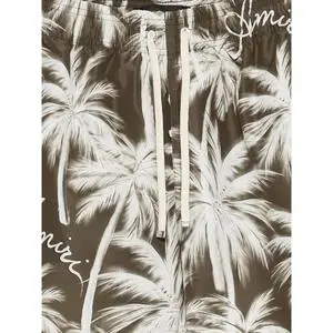Amiri Palm Tree Print Beachwear Swim Shorts - Green