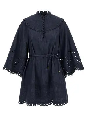 Zimmermann Mahon Cotton Denim Mini Dress