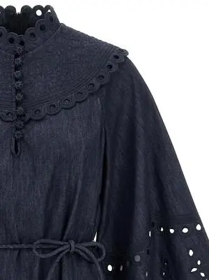 Zimmermann Mahon Cotton Denim Mini Dress