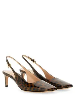 GIANVITO ROSSI Leopard/cheetah Print Leather Slingback Pumps - Multicolor