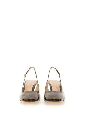 GIANVITO ROSSI Leopard/cheetah Print Leather Slingback Pumps - Multicolor