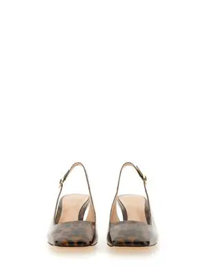 GIANVITO ROSSI Leopard/cheetah Print Leather Slingback Pumps - Multicolor