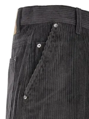 AMI Paris Velvet Logo Patch Trousers