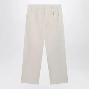 Prada Prada Sand-Colored Cotton Trousers Men Cream