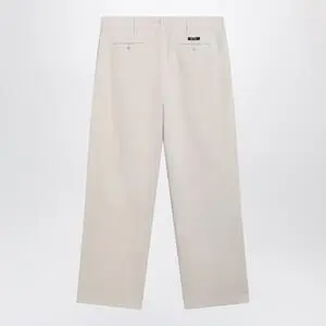 Prada Sand-colored Cotton Trousers - Cream