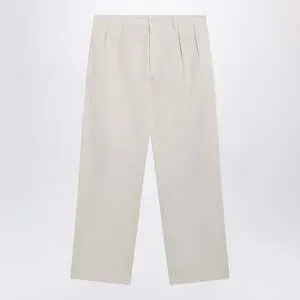 Prada Sand-colored Cotton Trousers - Cream
