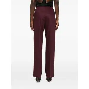 Burberry Tailored Wool Twill Trousers - Red