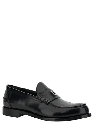Givenchy Black Loafers With 4g Detail In Leather