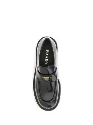Prada Brushed Leather Loafers
