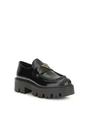 Prada Brushed Leather Loafers