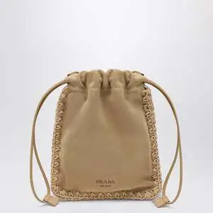 Prada Desert-colored Suede Leather Smartphone Holder