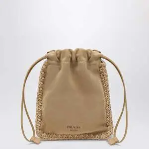 Prada Suede Leather Smartphone Holder - Cream