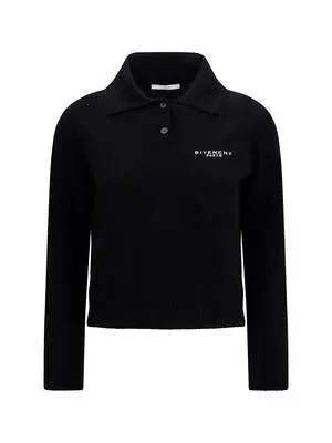 Givenchy Wool And Cashmere Polo Sweater - Black